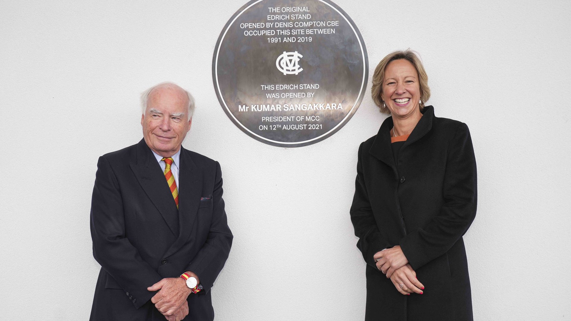 Gerald Corbett and Clare Connor unveil new Compton and Edrich stand ...